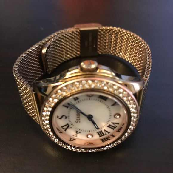 stauer | Accessories | Stauer Watch Gold With Diamonds | Poshmark